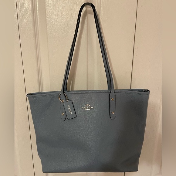 Coach | Bags | Coach Light Blue Tote | Poshmark